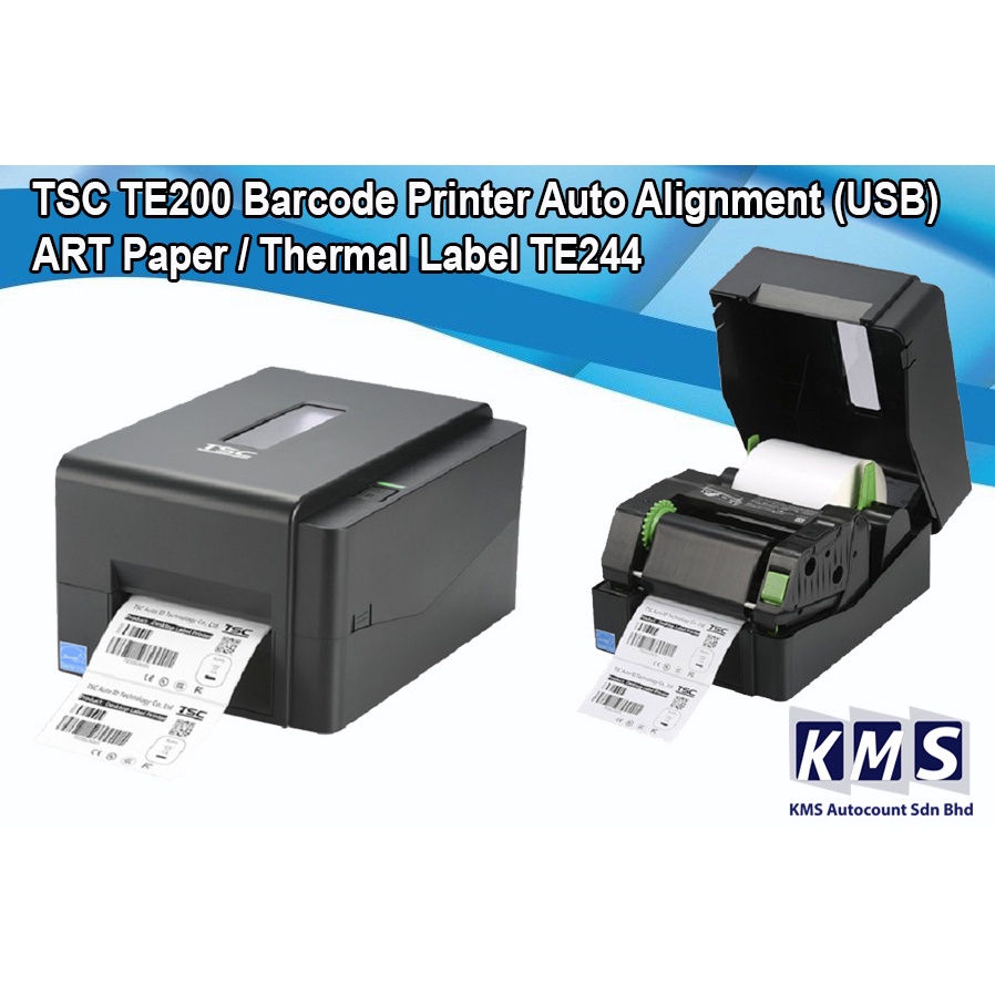 TSC TE200 Barcode Printer Auto Alignment (USB) ART Paper / Thermal ...
