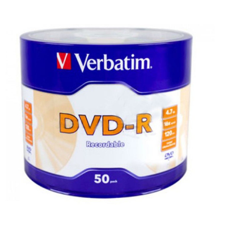 VERBATIM DVD-R 50PCS 4.7GB 120 MIN 16X MEDIA BLANK DISC DVD | Shopee Malaysia