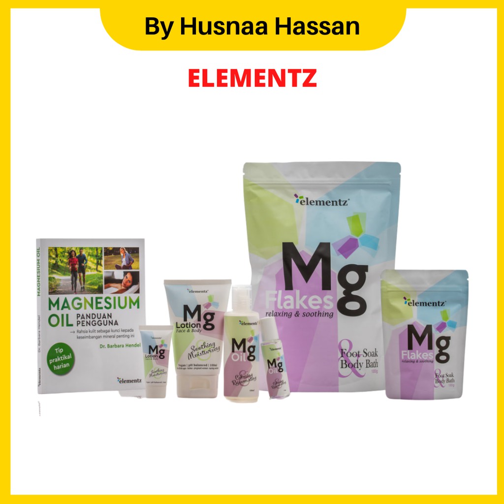 ELEMENTZ Magnesium - (Flakes, Oil, Lotion, Roller) Relaxing Soothing ...