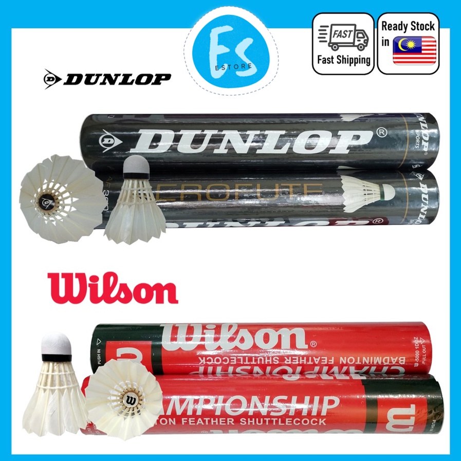 DUNLOP WILSON FEATHER SHUTTLECOCKS (ready stock) | Shopee Malaysia