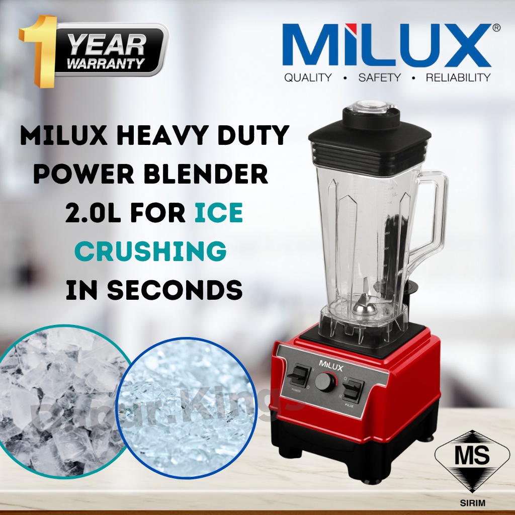 MILUX 2.0L Heavy Duty Power Blender 1200W / 23000 RPM [MCB-905] Ice ...