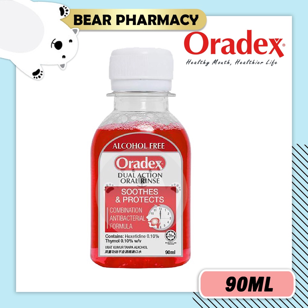 ORADEX Dual Action Oral Rinse 90ml [Exp: 02/2026] Anti-bacterial ...