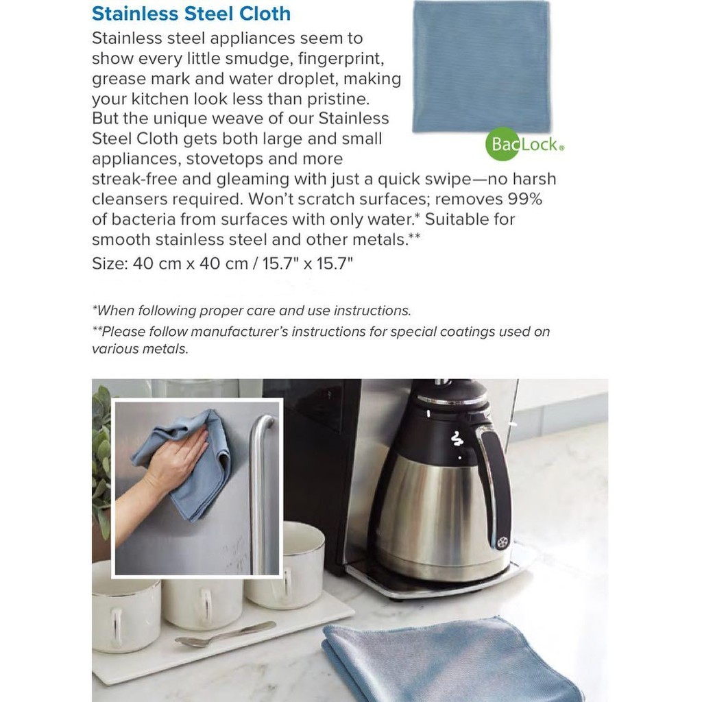 Norwex stainless steel cloth store
