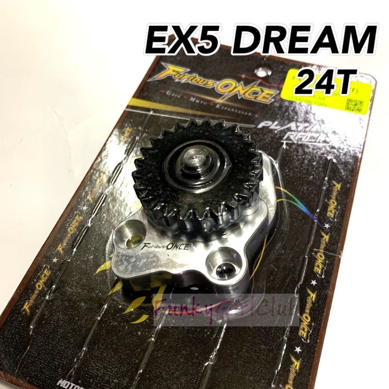 W100 EX5 DREAM RACING OIL PUMP 24T with Gear FURIOUS ONCE WAVE 100 EX5DREAM POWER | Shopee Malaysia