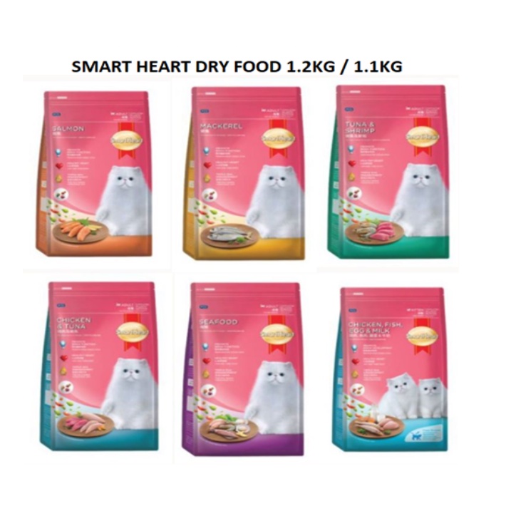 SMART HEART DRY FOOD 1.2KG / 1.1KG / MAKANAN KUCING / MACKEREL ...
