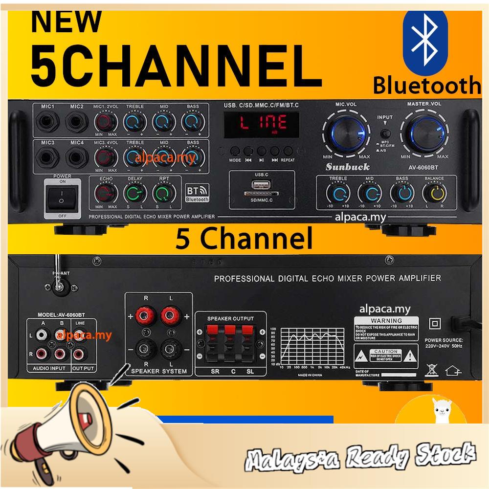 MALAYSIA STOCK] Sunbuck 5.1 Channel 5CH Power Amplifier Digital Audio ...