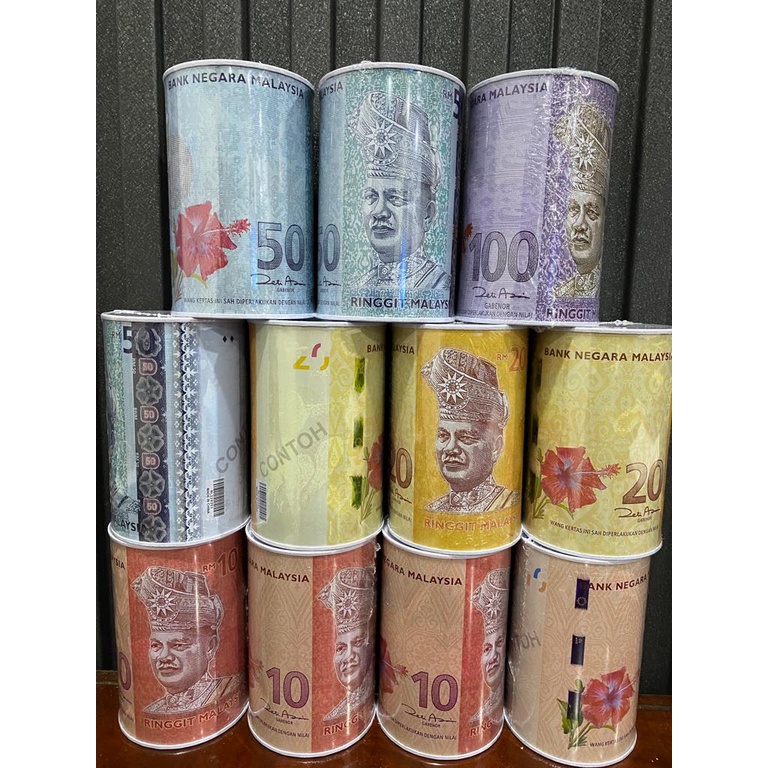 LIMITED EDITION Tabung Ringgit RM10/20/50/100 Tin Kids / Adult Saving ...