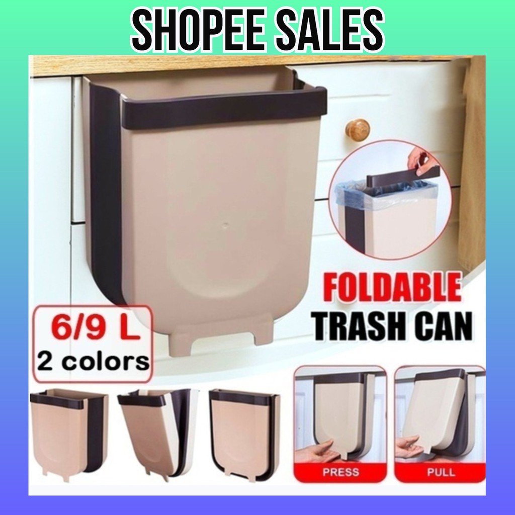 Kitchen Wall Mounted Folding Dustbin Cabinet Door Foldable Hanging ...