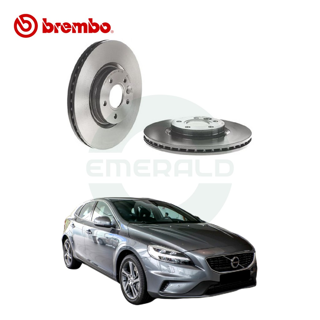 BREMBO Front Discs (2pcs) - Compatible with Volvo V40 T4, Volvo C30,C70 ...