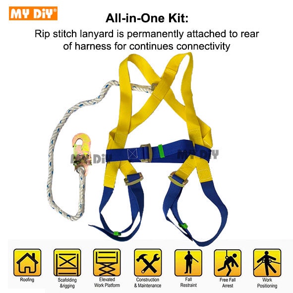 TAHAN LASAK - TALI GANTUNG KESELAMATAN SAFETY BELT TERJUN TINGGI BOOGY ...