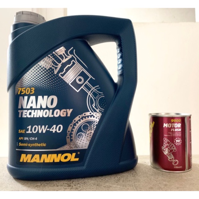 Mannol Nano Technology 10W-40 4 Liters Semi Synthetic Engine Oil (FREE ...