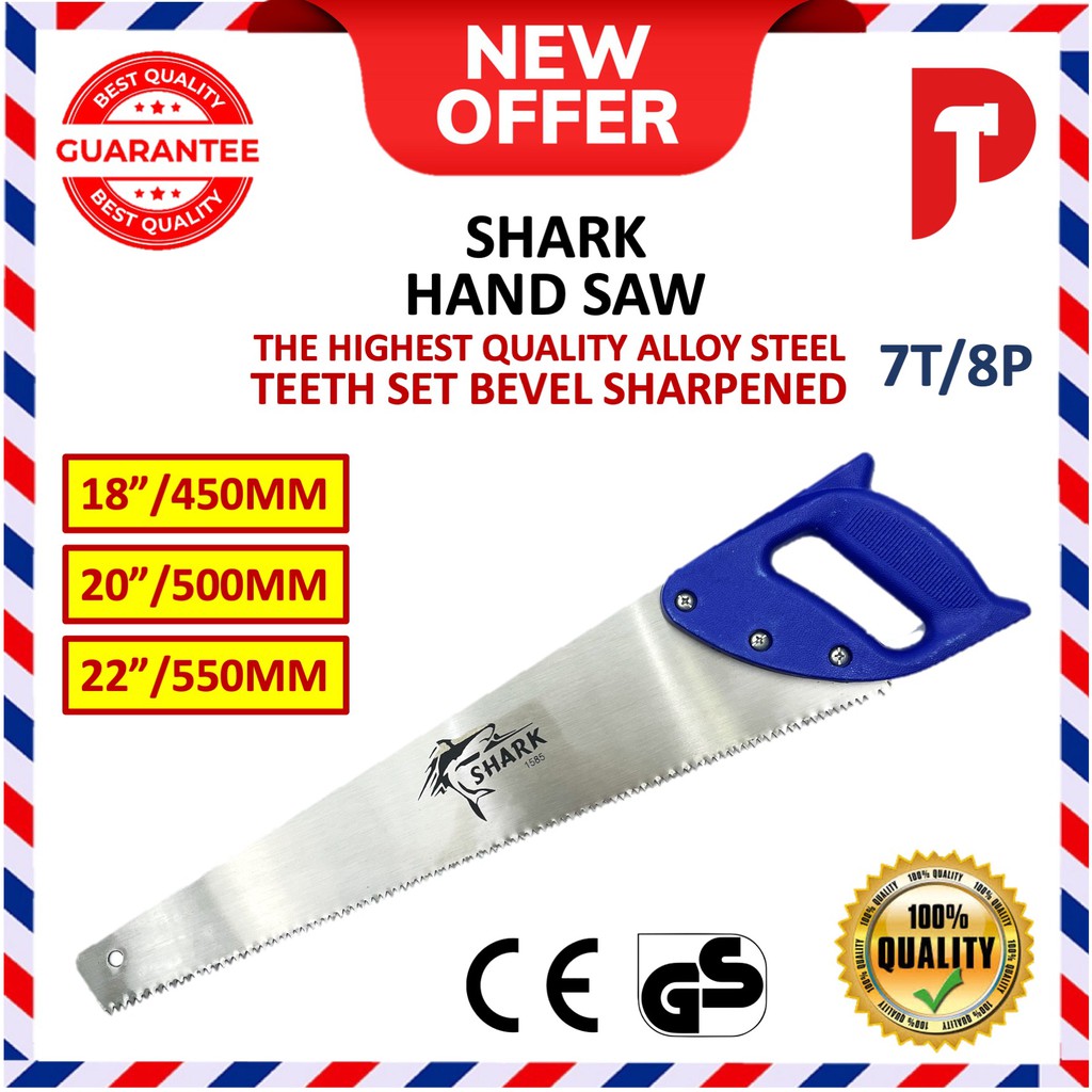 Sharp Hand Saw Hacksaw Handsaw Gaji 🔥 Ready Stocks 🔥Blue Handle 18” 20 ...