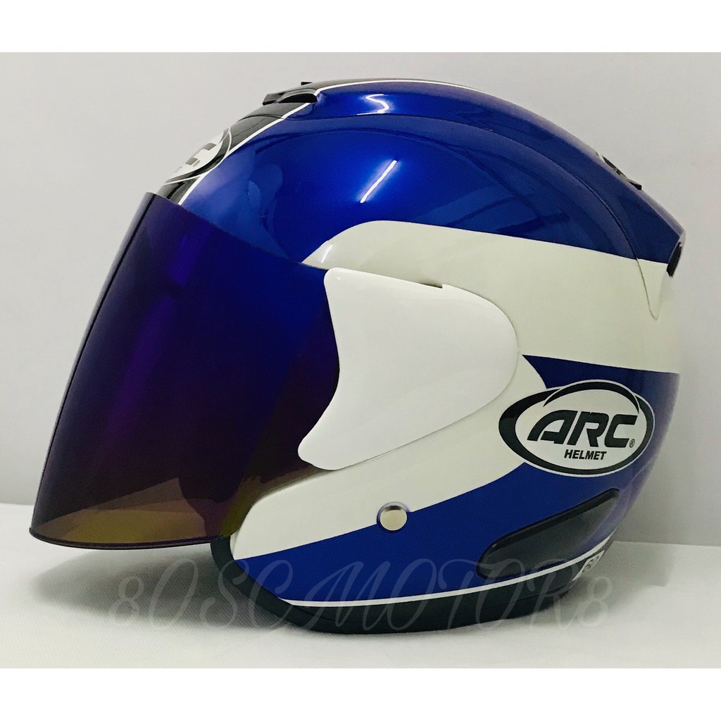 HELMET ARC RITZ AR1 BLUE + VISOR BLUE | Shopee Malaysia