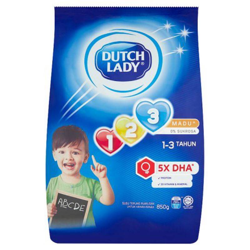Dutch Lady 123 Honey Formulated Milk Powder 850g | Shopee Malaysia