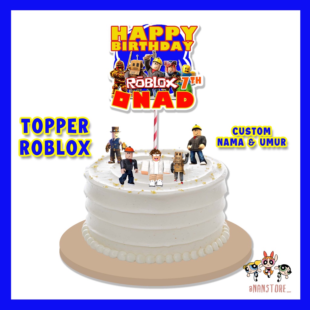 Custom Roblox Cake Topper | Shopee Malaysia