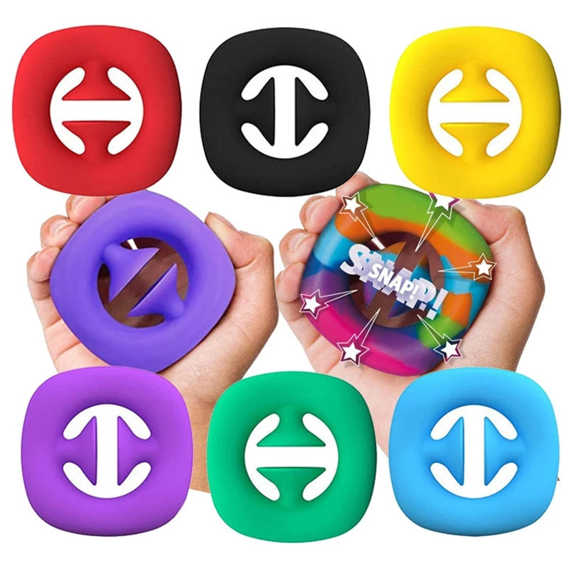 Finger Hand Grip Squeeze Toys Stress Reliever Autism Anxiety Extrusion ...
