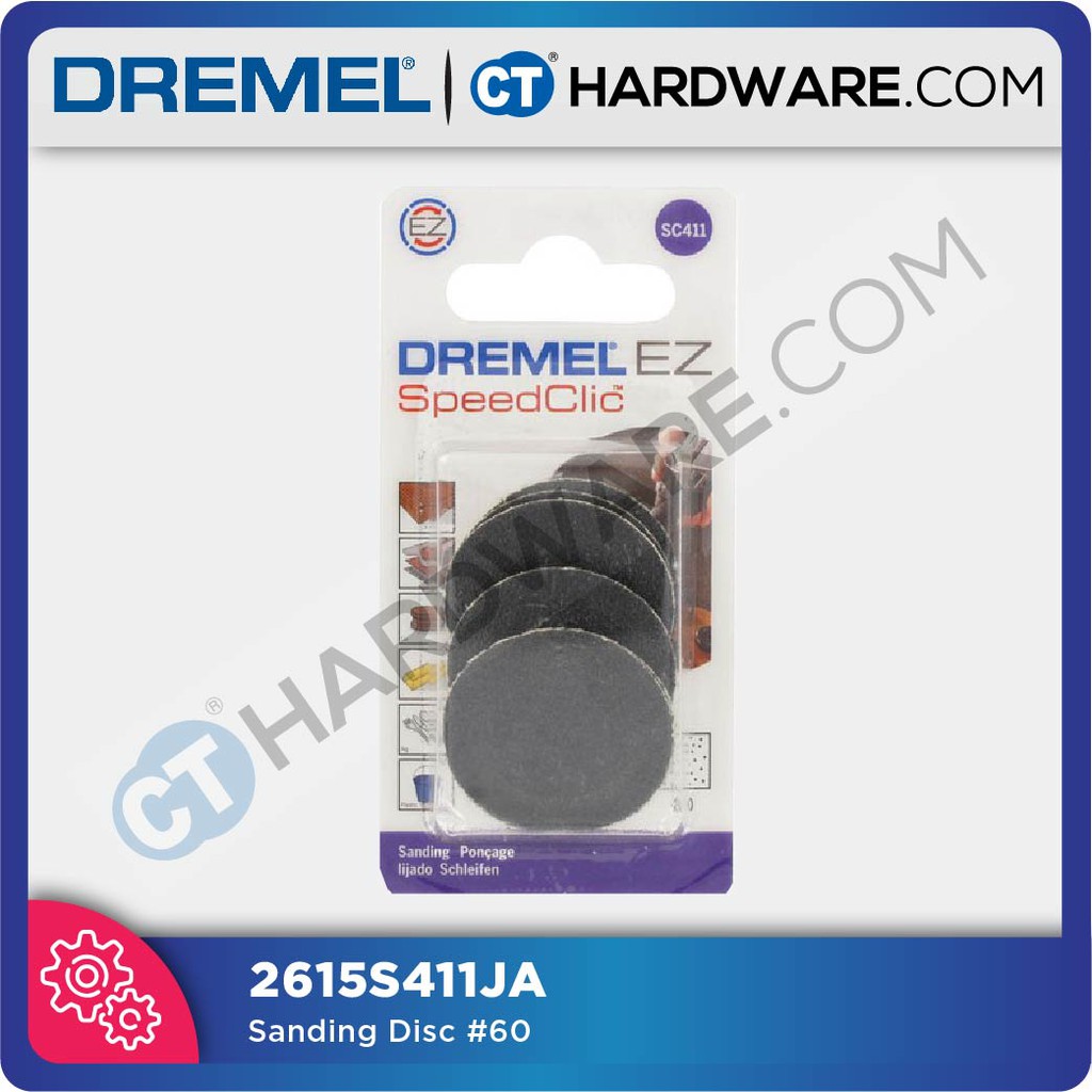 DREMEL EZ SPEEDCLIC SANDING DISC G60 (FOR SANDING) x6PC #SC411 ...