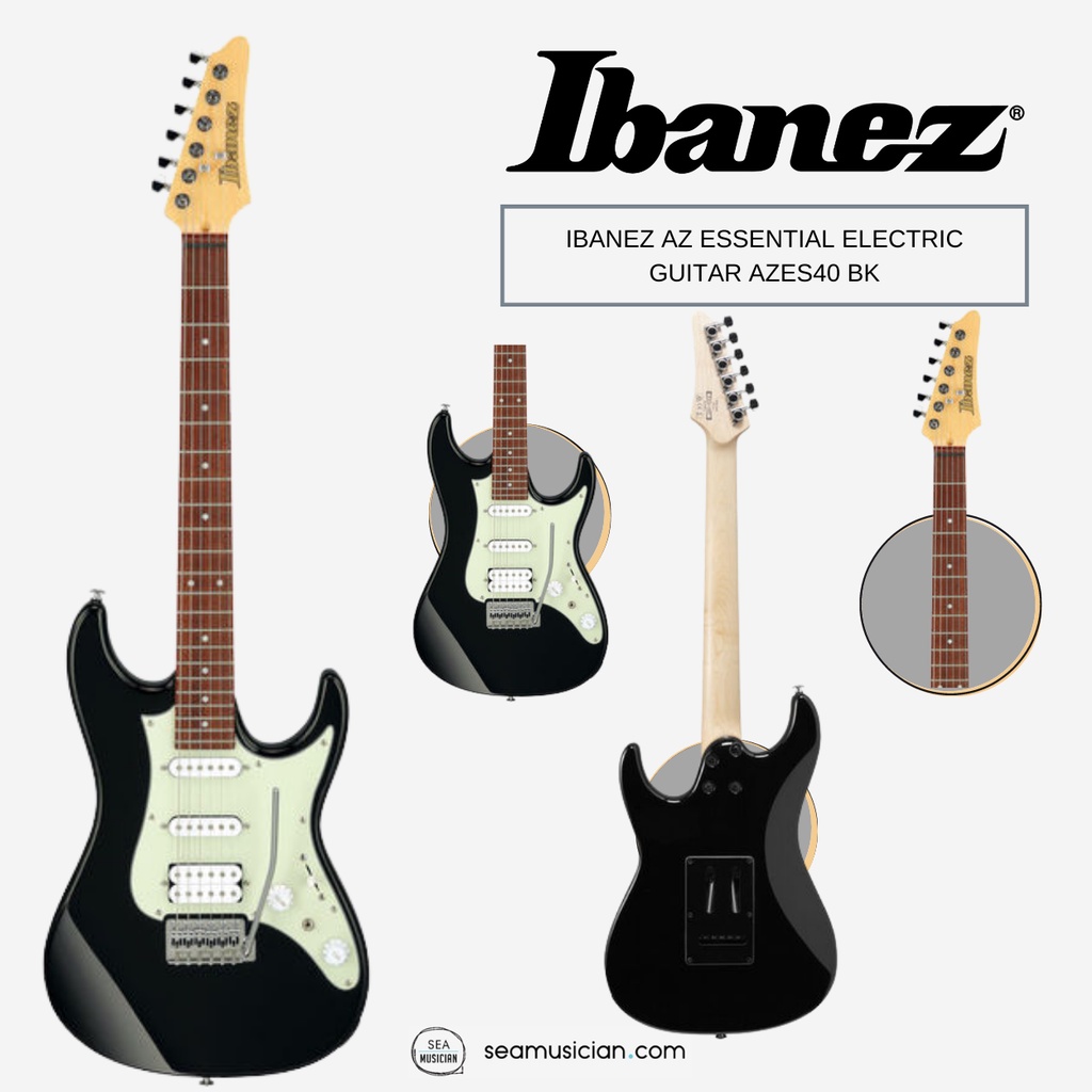 IBANEZ AZ ESSENTIAL ELECTRIC GUITAR AZES40 BK (HSS) BLACK | Shopee Malaysia