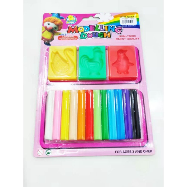 Modelling Dough 12 color set/Play dough plastersin set toy kid | Shopee ...