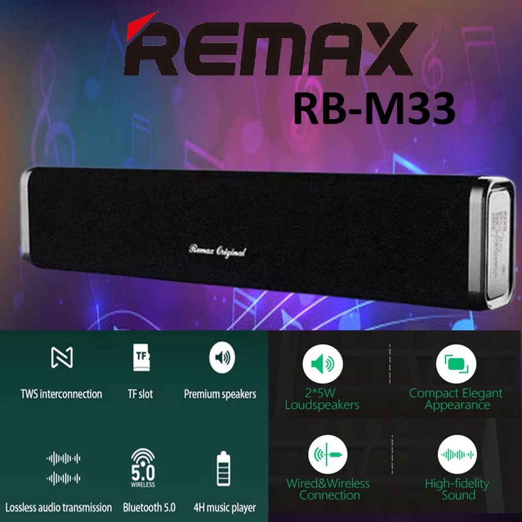 [CLEARANCE] REMAX RB-M33 Fabric Series Wireless High Sound Bluetooth 5. ...