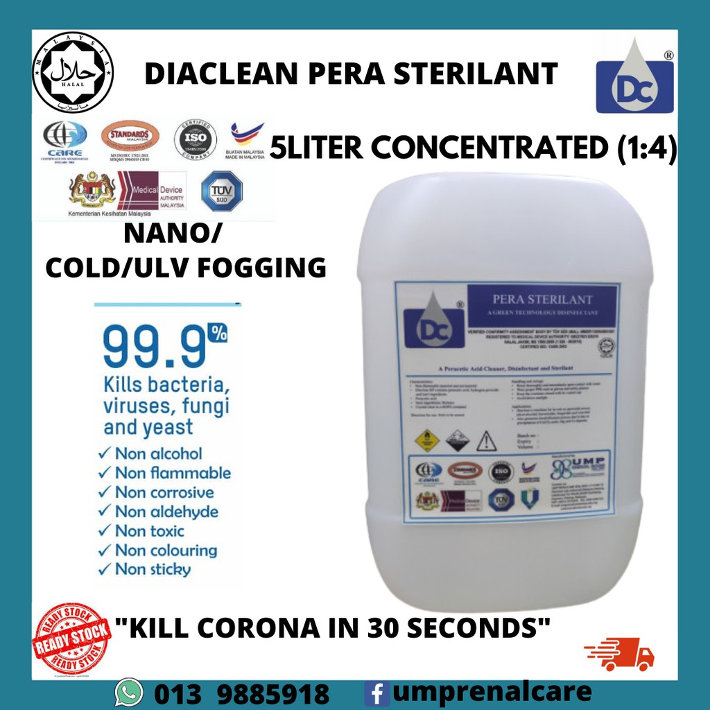 Pera Sterilant Disinfectant anti BacteRia Pertussis Concentration ...