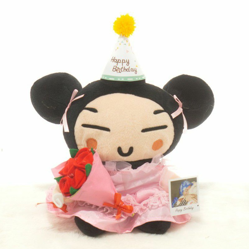 Pucca Birthday Doll with Flower Bouquet and Polaroid Photo | Shopee ...