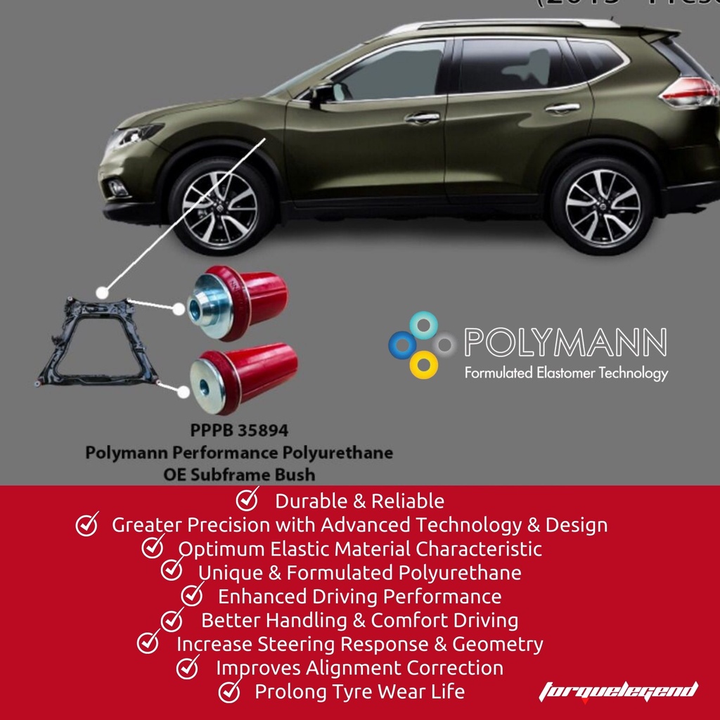 Polymann Nissan X-Trail T32 (2013 -Present) Subframe Performance ...