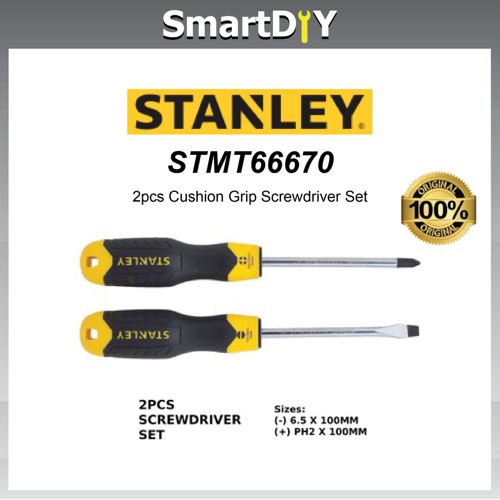 STANLEY CUSHION GRIP SCREWDRIVER 2 PC SET STMT66670 | Shopee Malaysia