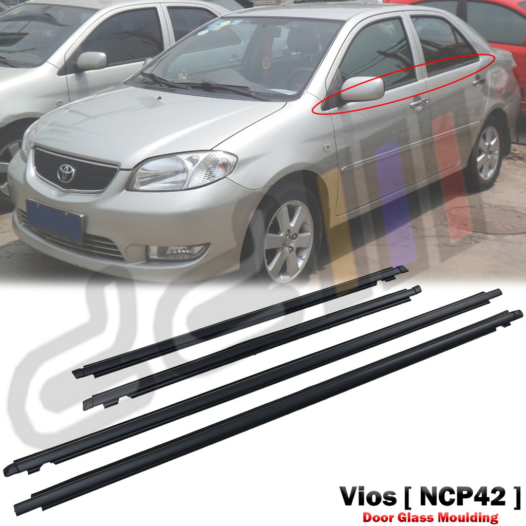 [Local Ready Stock] Door Glass Outer Moulding Window Trim For Toyota ...