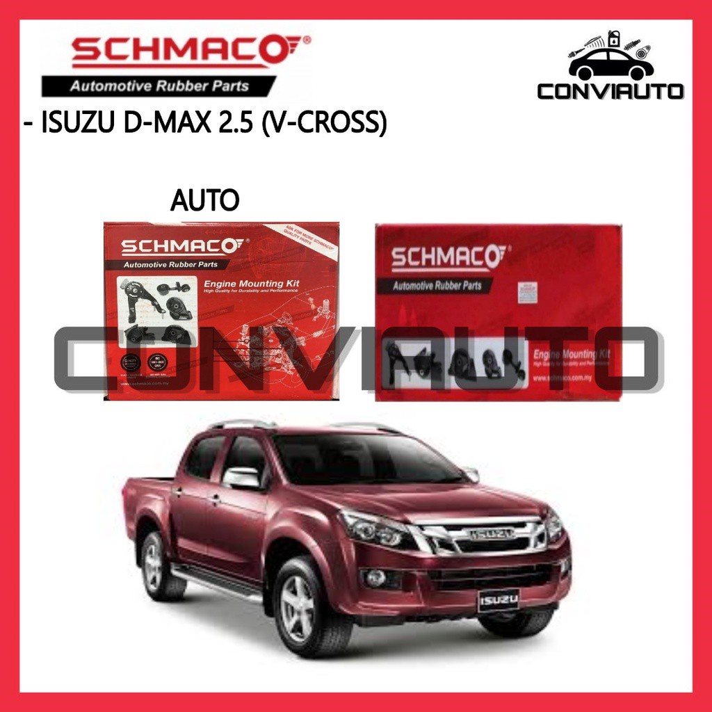 ISUZU D-MAX (V-CROSS) 2.5 AUTO SCHMACO ENGINE MOUNTING SET (3PCS IN 1 ...