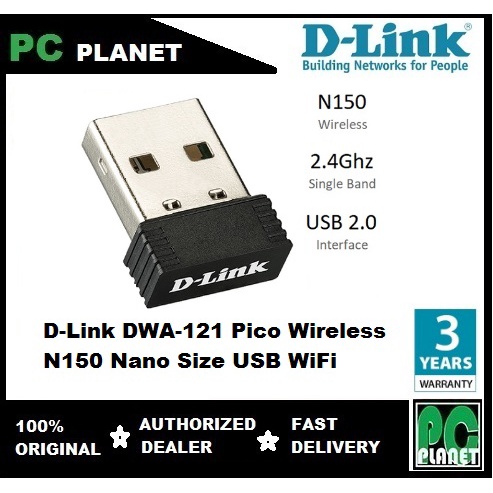 D-Link DWA-121 Pico Wireless N150 Nano Size USB WiFi Adapter for ...