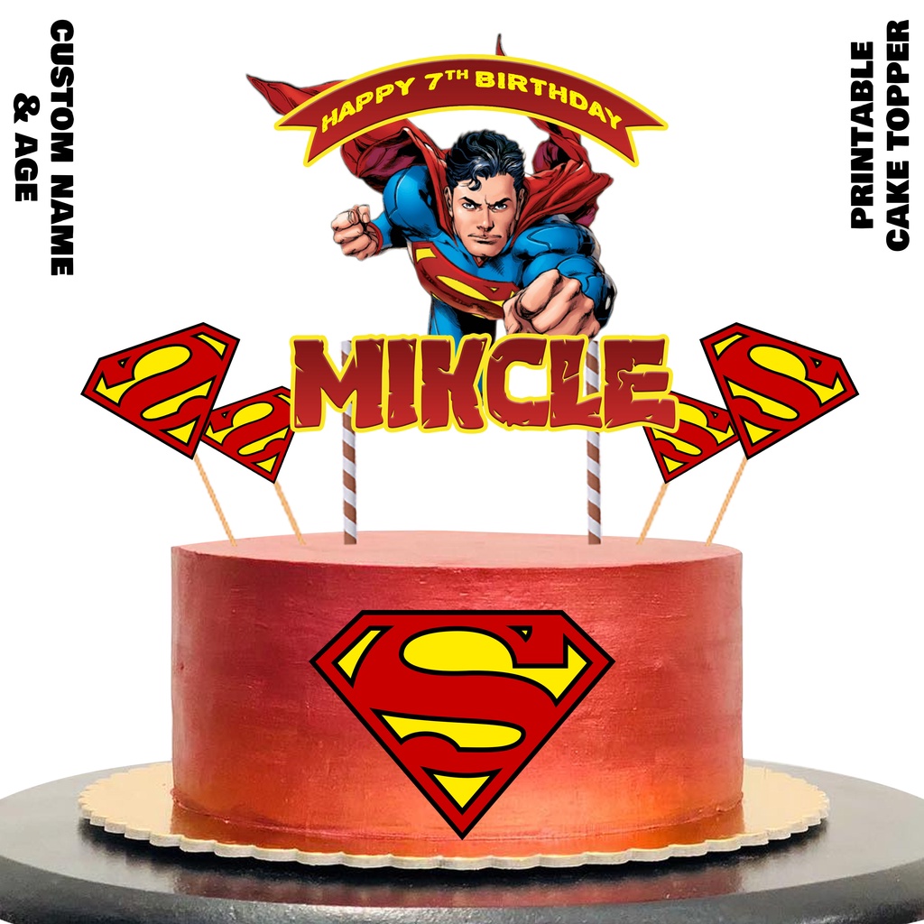 SUPERMAN CAKE TOPPER | Shopee Malaysia