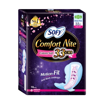 Sofy Comfort Nite - Body Fit Night 33cm (Cotton) 18's | Shopee Malaysia
