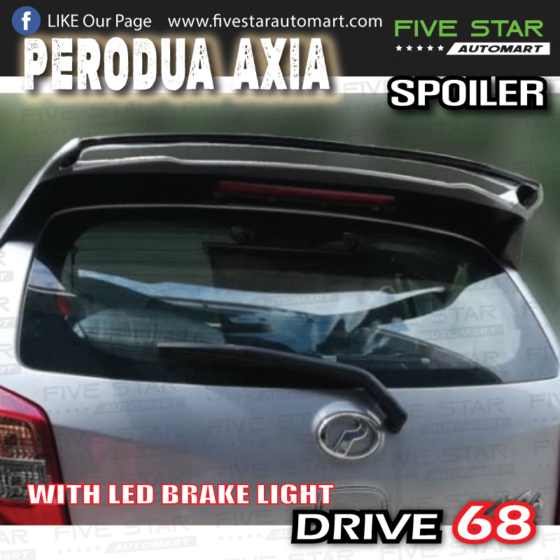 Perodua Axia Drive 68 Spoiler With LED Brake Light | Shopee Malaysia