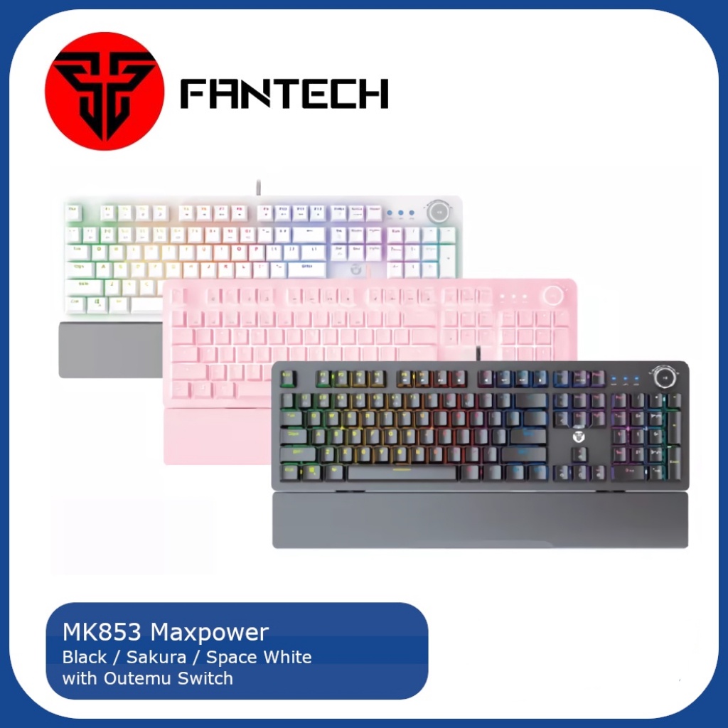 Fantech MK853 MaxPower RGB Mechanical MX Style Switch Gaming Keyboard ...
