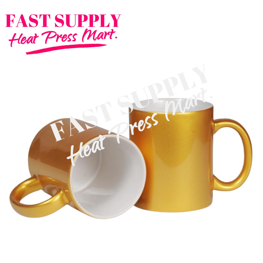 Sublimation Gold Mug & Mugfoam included (11oz) | Shopee Malaysia
