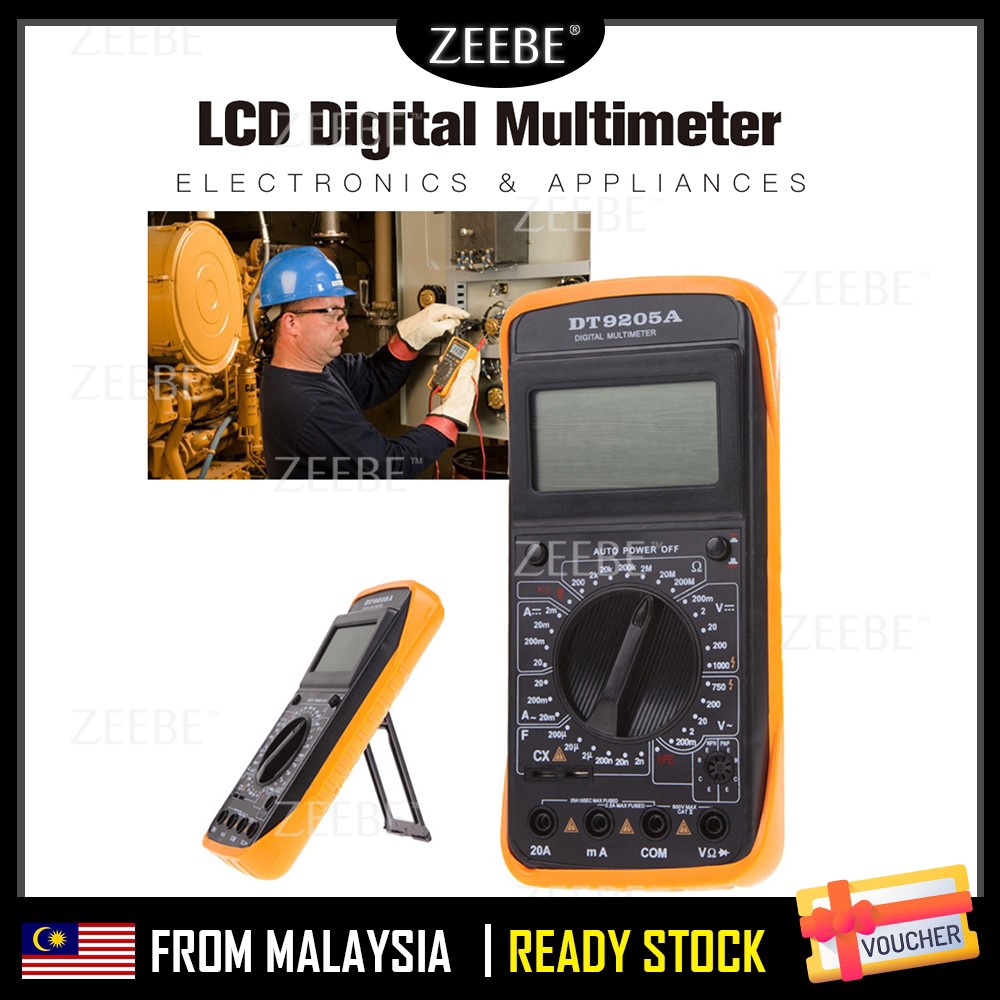 ZEEBE Digital Multimeter LCD Ammeter Resistance Capacitance Tester ...