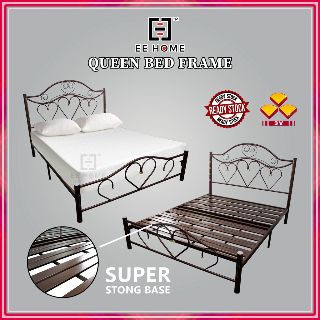 EE HOME 3V Queen Size Bed Frame Double Bed Frame Katil Queen - LBZ902 ...