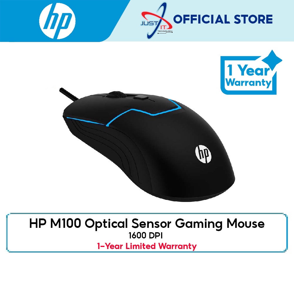 Hp M100 Optical Sensor Gaming Mouse - Black | Shopee Malaysia