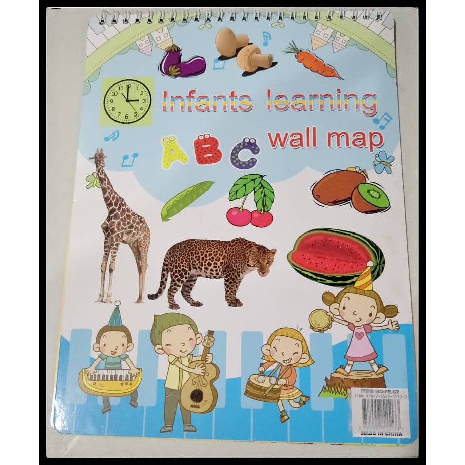 Kids Infants Early Learning ABC English And 123 Maths Flip Chart Wall ...