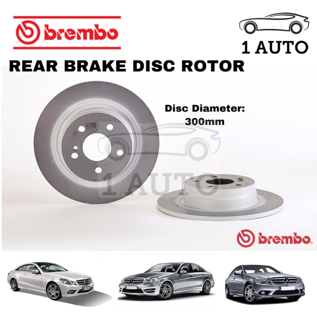 GENUINE BREMBO REAR BRAKE DISC ROTOR MERCEDES BENZ W204 C180 C200 C250 ...