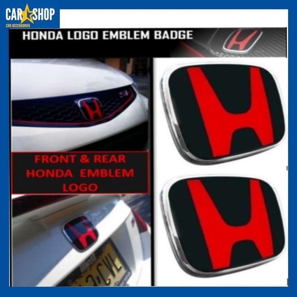 Honda Civic FD 2006-2011 Type-R Front & Rear Logo 1 Pair (Badge/Emblem ...
