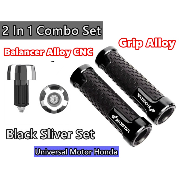 Handle Grip Balancer Alloy Motor Honda Cnc 2 in 1 Set Rsx150 Wave ...