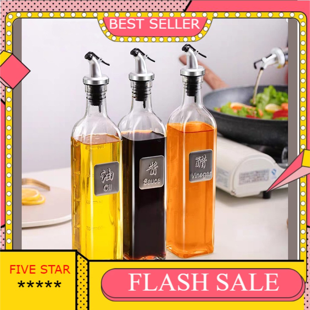 Oil Dispenser Glass condiment bottle Glass oil bottle Glass sauce ...