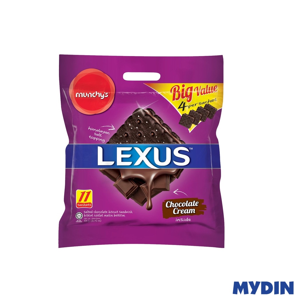 Munchy's Lexus Salted Chocolate Cream Sandwich Biscuit (418g) | Shopee ...