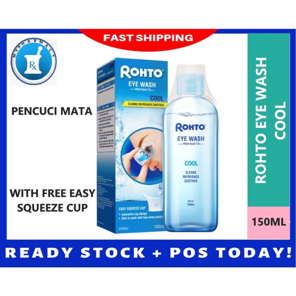 ROHTO EYE WASH COOL 150ML CLEANS EYES | Shopee Malaysia