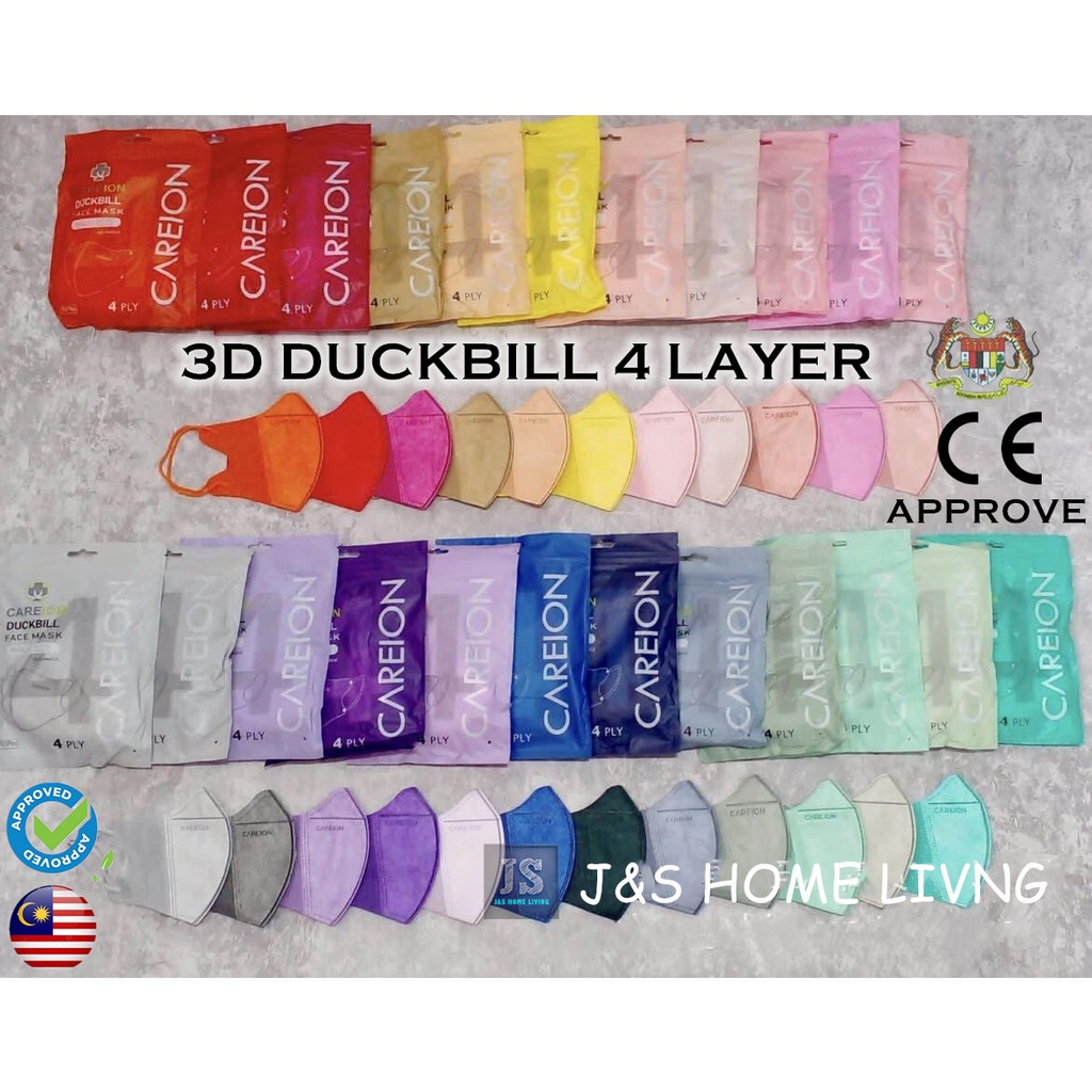 🇲🇾 【READY STOCK】3D,5D Duckbill facemask 4layer mask 10pcs mask adult ...