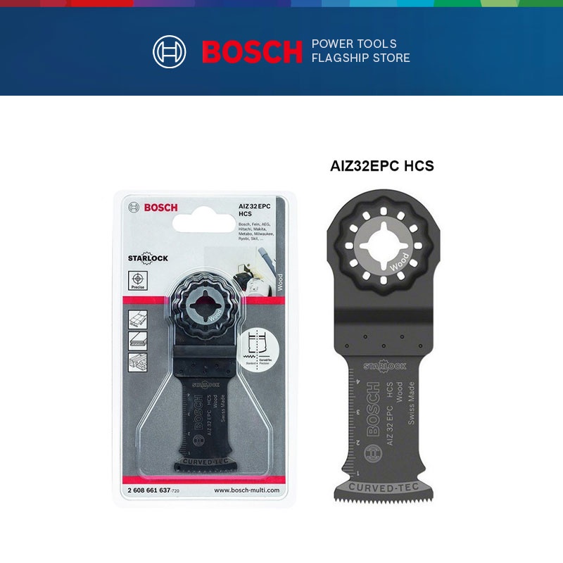 BOSCH AIZ32 EPC Starlock HCS Plunge Cut Multi-Cutter Blade For Wood ...