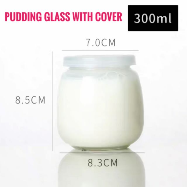 Pudding Glass 布丁玻璃瓶 250ml/ 300ml (FREE sticker) | Shopee Malaysia