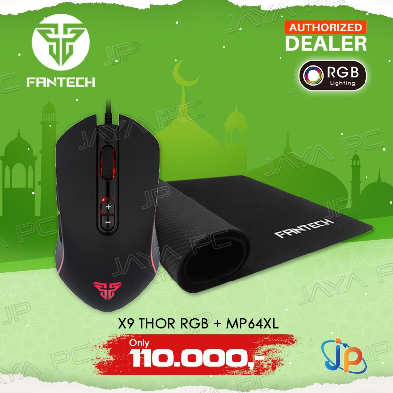 Fantech X9 Thor RGB Macro Gaming Mouse Package+Mouse Pad MP64 Basic XL ...
